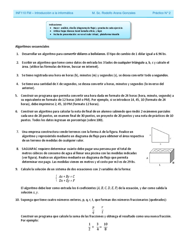 Practico 2 INF110 FM - ALGORITMOS - FINOR 1-2023 | PDF | Índice de masa corporal | Algoritmos