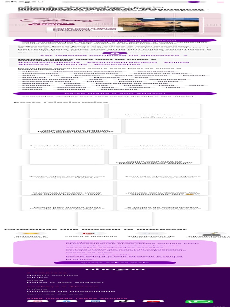 Posts, Legendas e Frases de Cílios & Sobrancelhas, Cilios, Alongamento ...