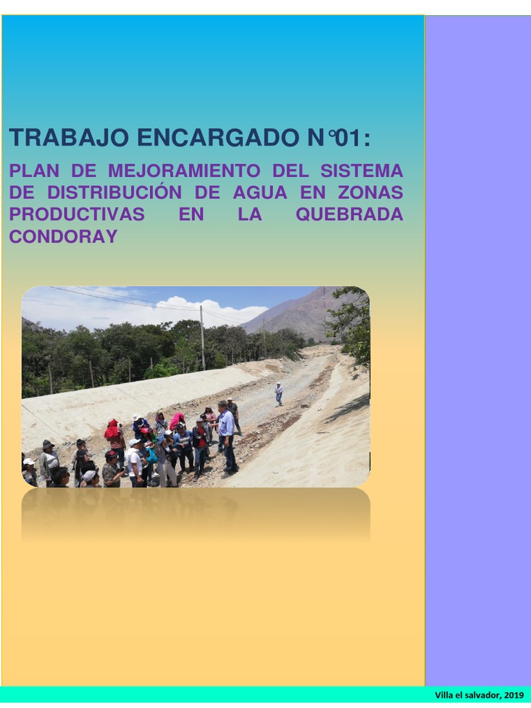 Plan de Agua en Quebrada Condoray | PDF | Agua | Ciencias de la Tierra