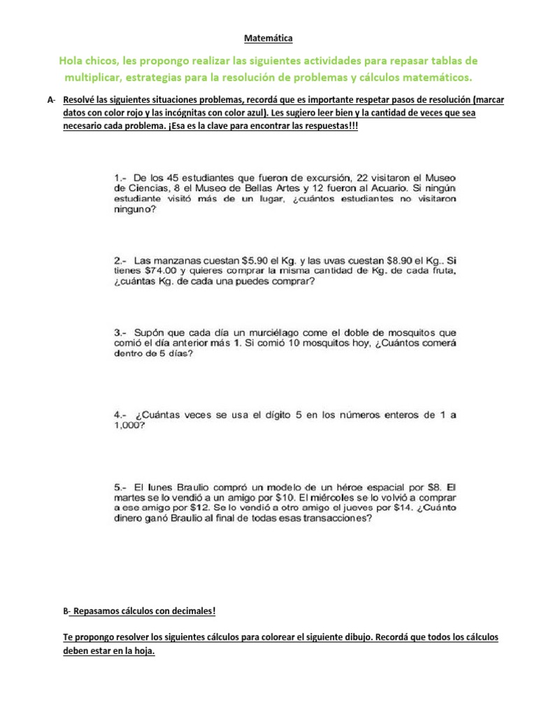 Matemática Septimo Clase 2 | PDF