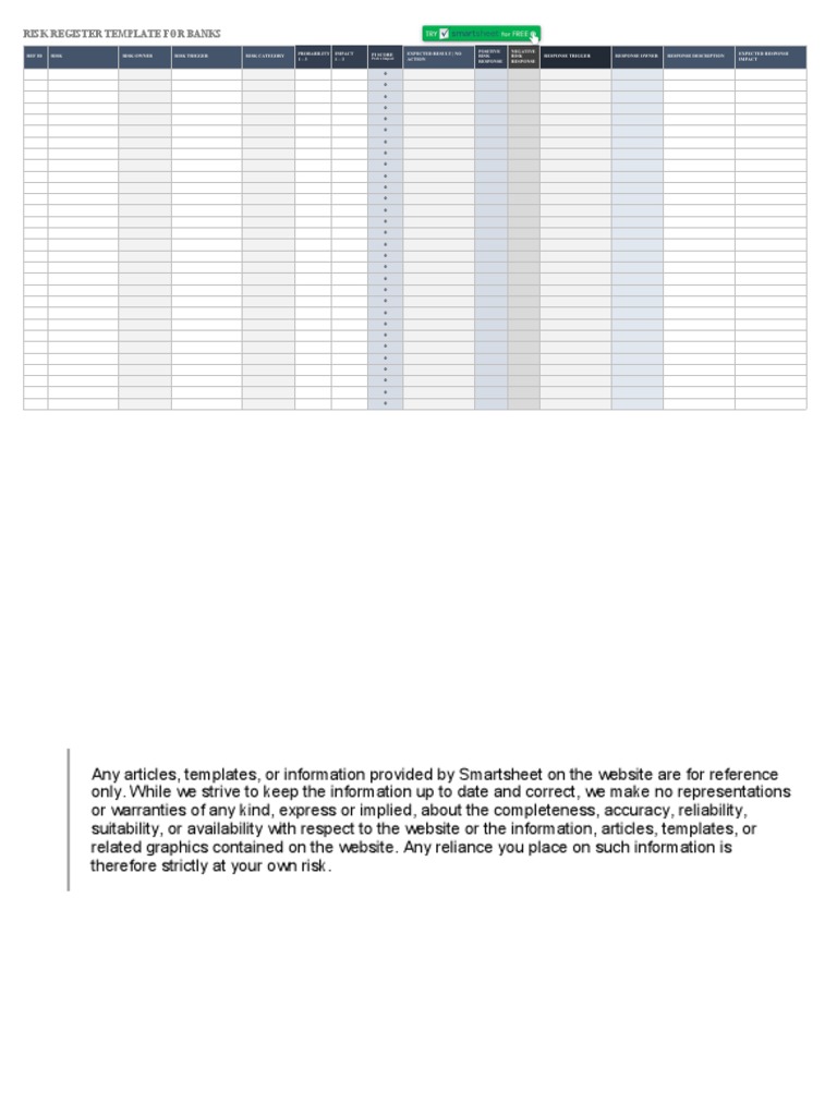 IC Risk Register Template For Banks 9419 | PDF | Risk | Probability