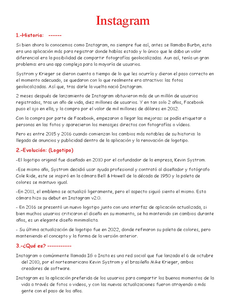 Info INSTAGRAM | PDF