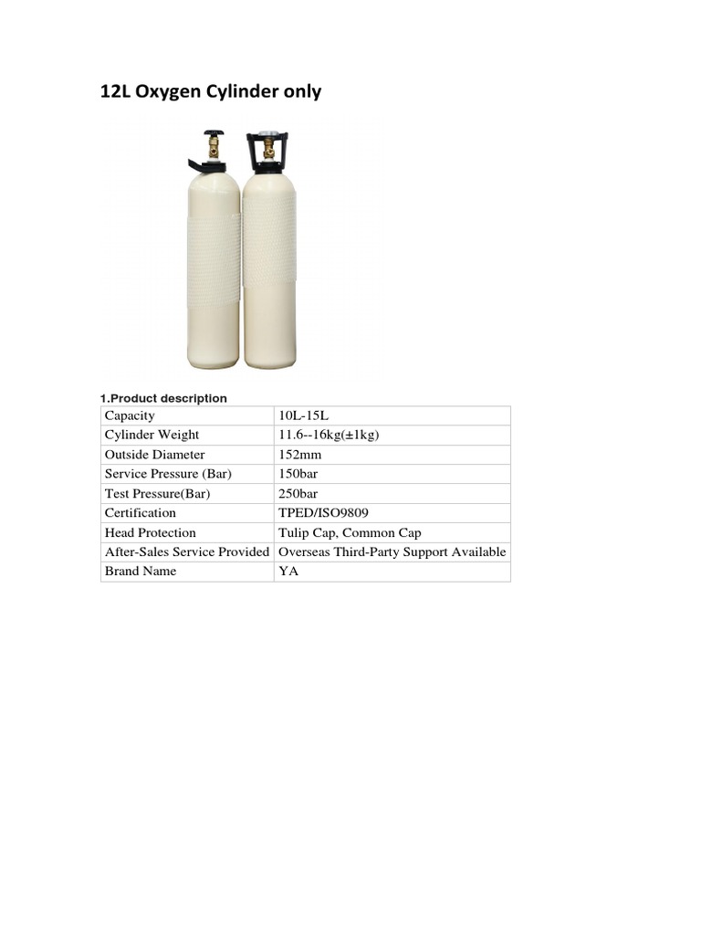 Oxygen Cylinder | PDF