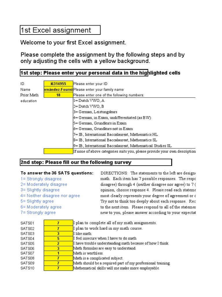 My First Excel Assignment-2 | PDF | Mathematics | Microsoft Excel