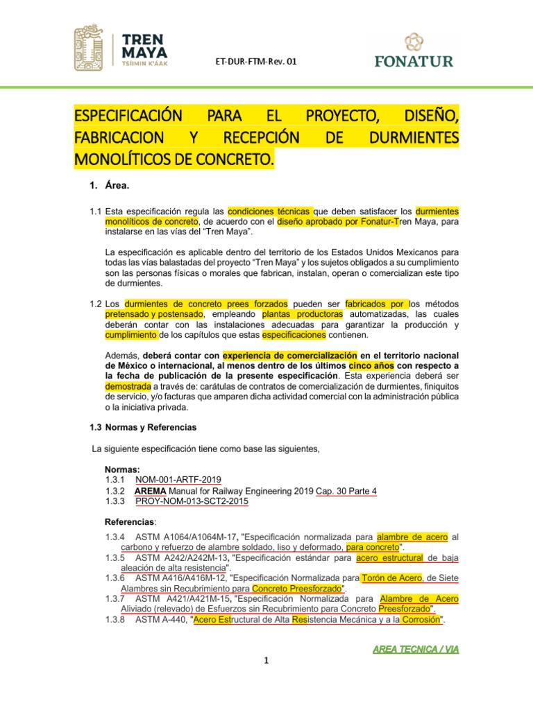 21 07 2021especificacion de Durmiente de Concreto Tren Maya Rev01 (MCTX ...