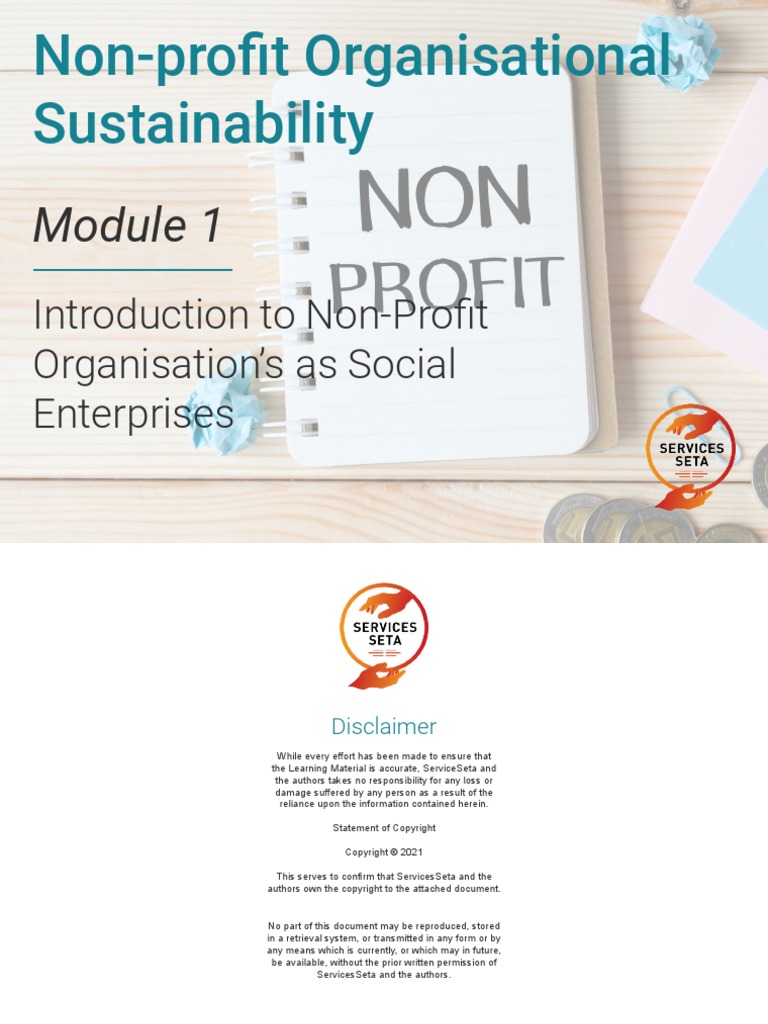 NPO Module 1-Introduction To NPOs As Social Enterprises V5 | PDF ...