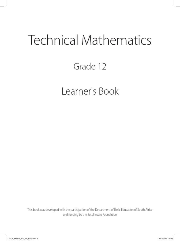 Tech Maths g12 LB Eng | PDF | Division (Mathematics) | Factorization