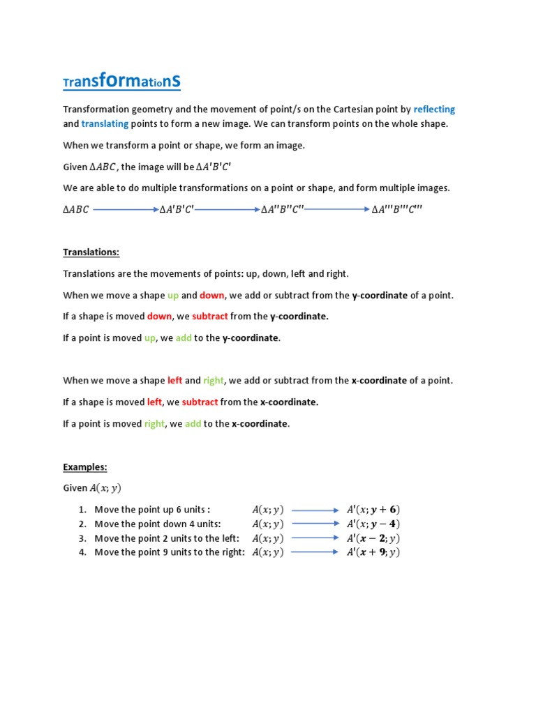 Grade 9 Term 4 2022 Notes | PDF | Area | Geometry