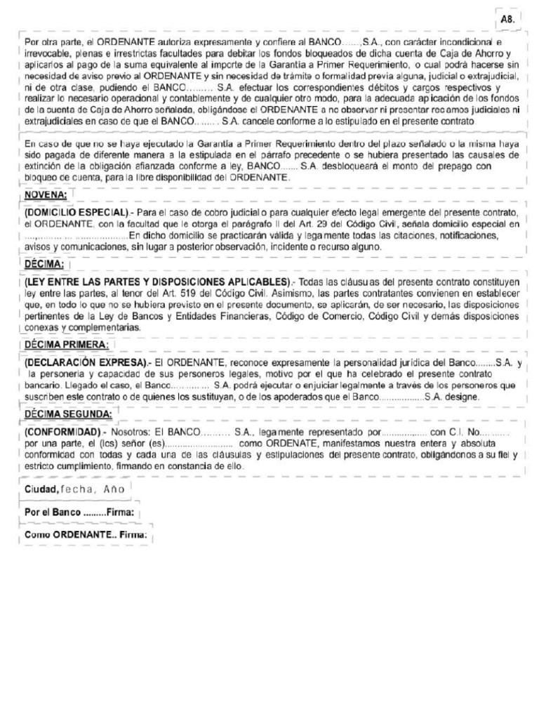 CONTRATO DE FIANZA | PDF