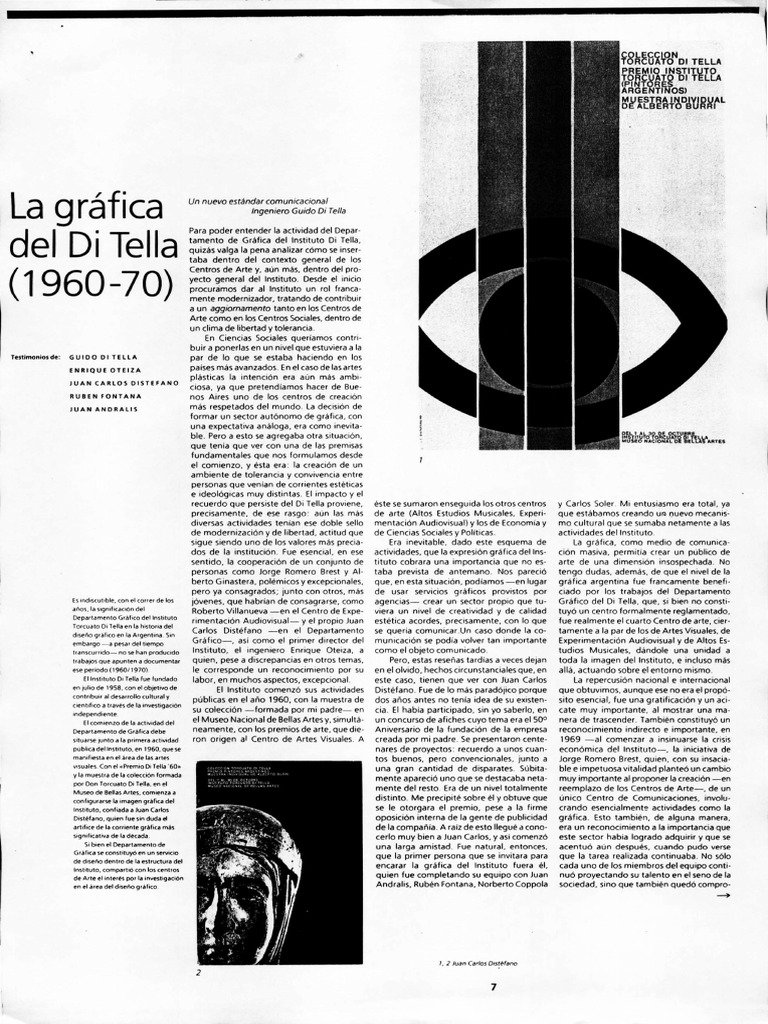 Distéfano, Juan Carlos_ La gráfica del Di Tella (1960-1970)- | PDF | Diseño | Estética