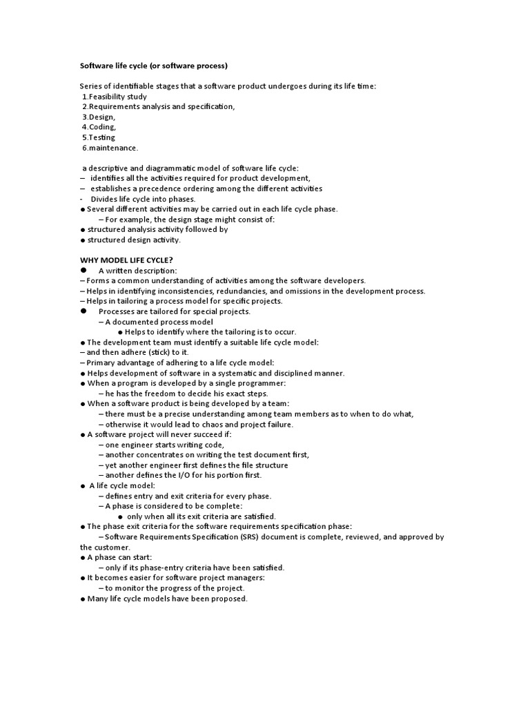 Software Life Cycle Pdf Prototype Software Engineering 