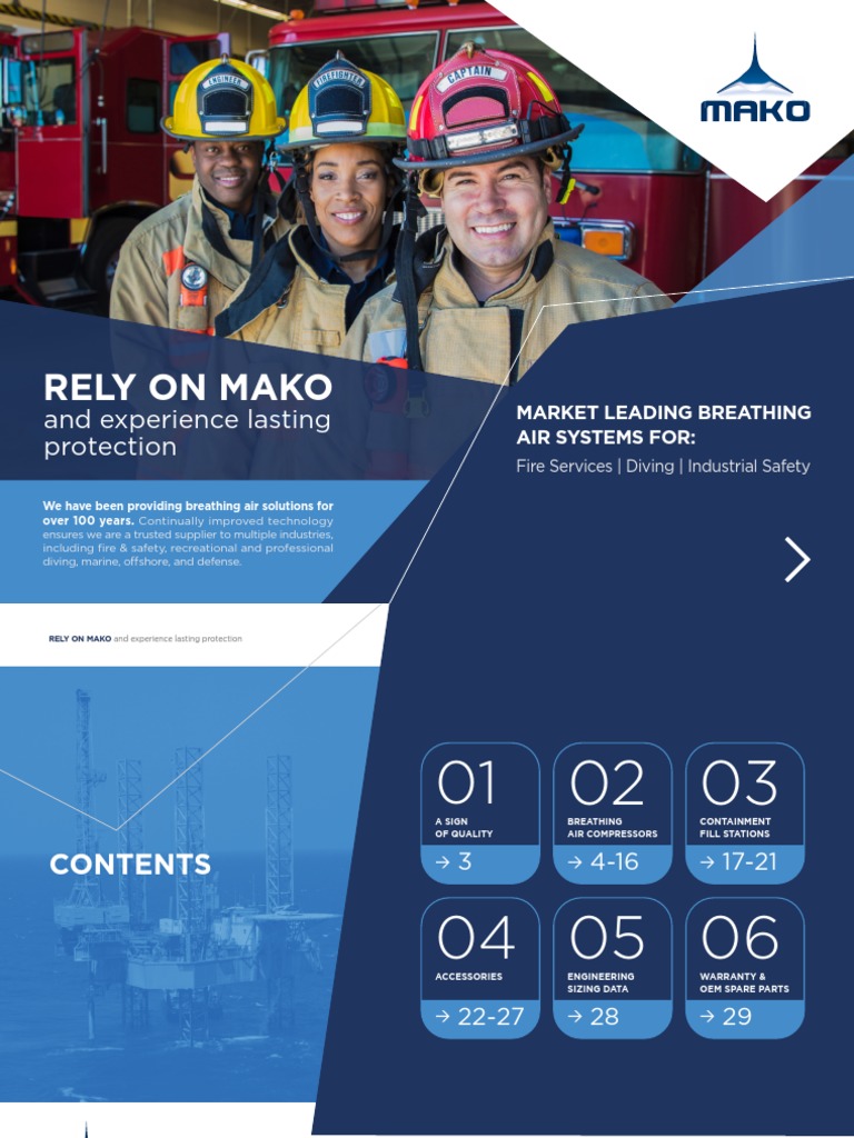 Mako Compressors Breathing Air Catalog 2021 | PDF | Manufactured Goods