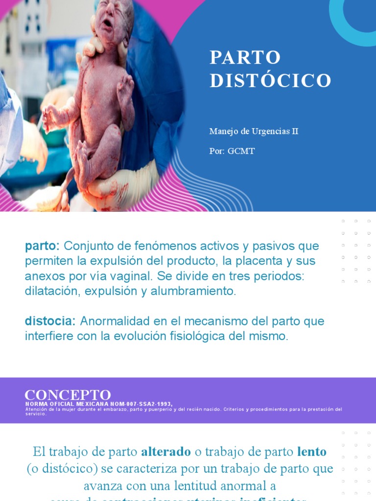 Manejo de Parto Distócico | PDF | Parto | Salud maternal