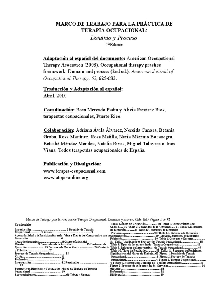 AOTA 2a. Edición Español | PDF | Terapia ocupacional | Baño