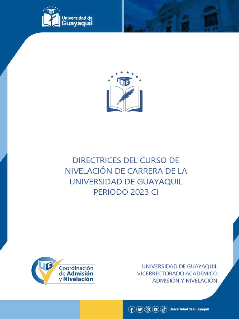 directrices del curso de nivelacion2023_UG | PDF | Educación más alta | Evaluación