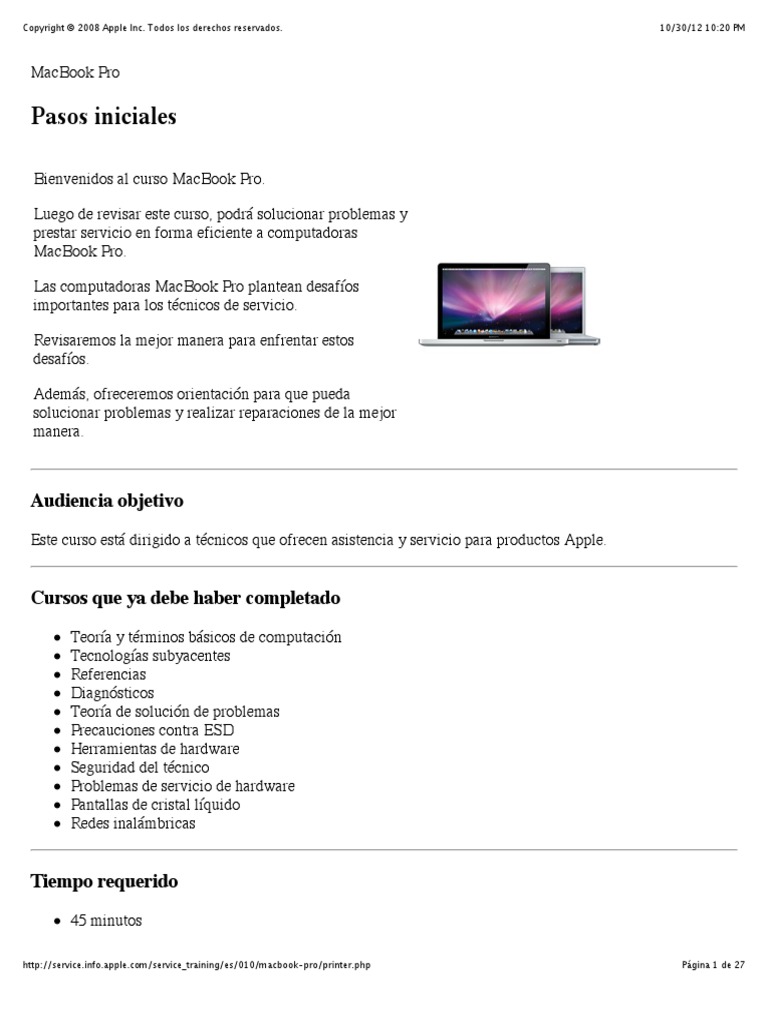 20 MacBook Pro | PDF | Mac OS | Equipo de oficina