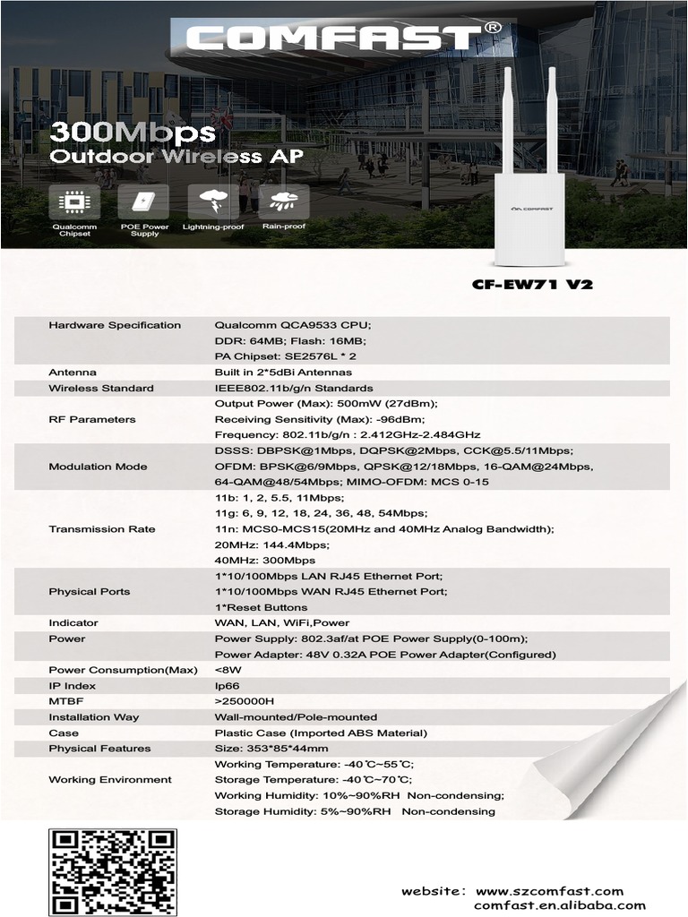 Comfast CF-EW71 V2 Specifications | PDF | Computers