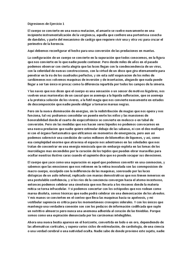 Digresiones de Ejercicio 1 | PDF