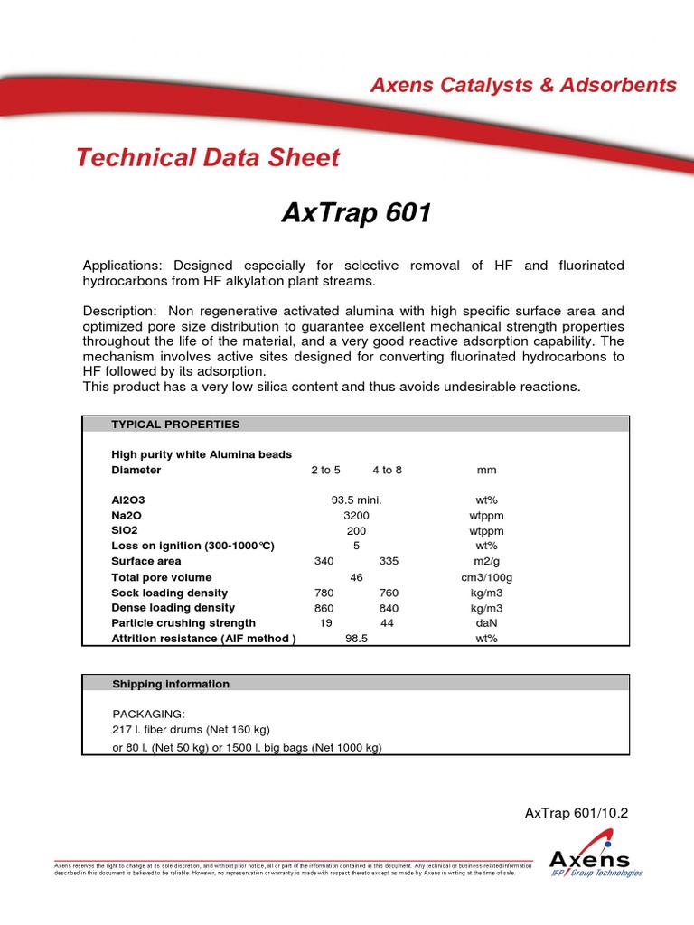 AxTrap 601: Fluorinated Hydrocarbon Adsorbent | PDF
