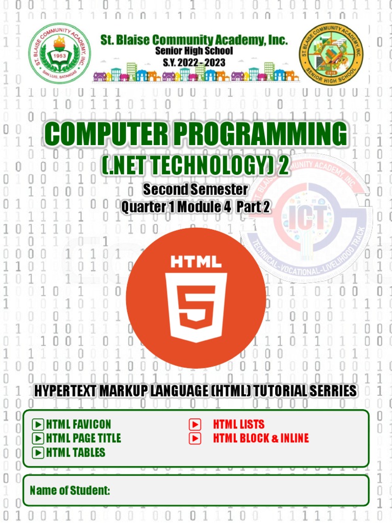 CP2-Q1 MODULE 4-Part 2 | PDF | Html Element | Html