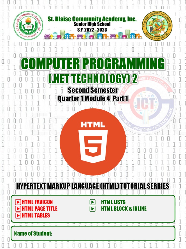 CP2-Q1 MODULE 4-Part 1 | PDF | Html Element | Html