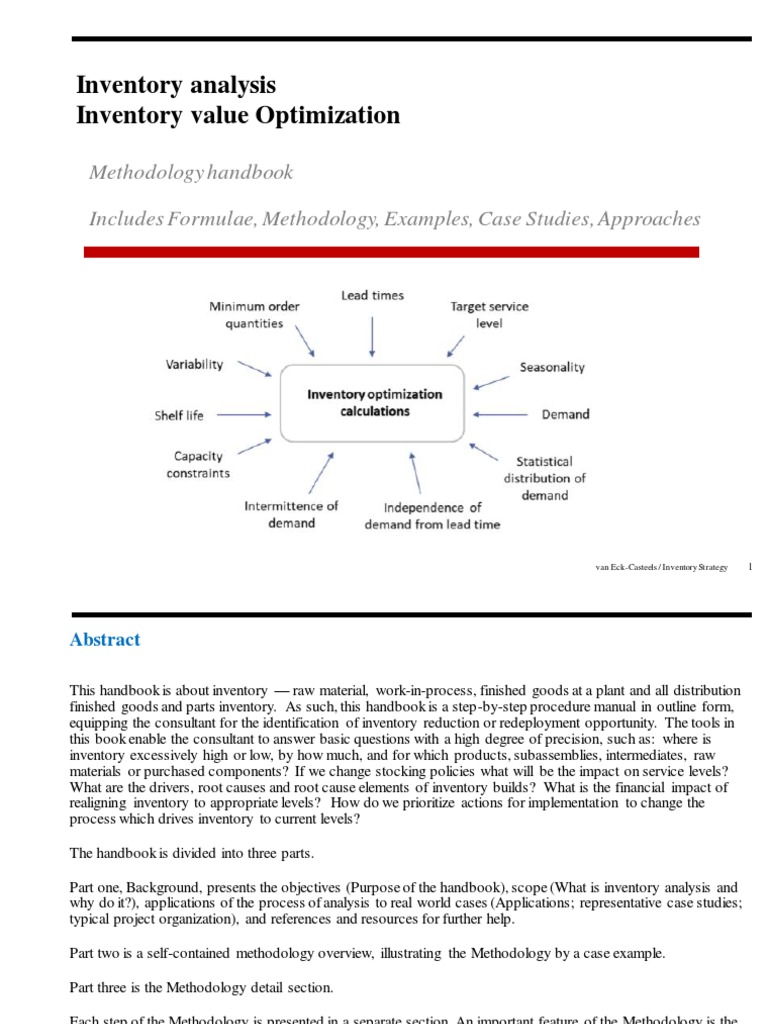 Inventory Value Optimization | PDF | Inventory | Supply Chain