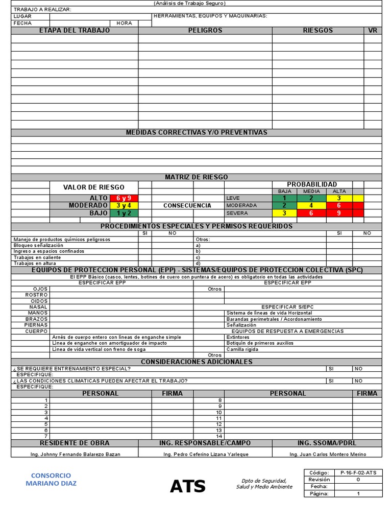 Analisis de Trabajo Seguro-ATS | PDF Analisis de Trabajo Seguro-ATS | PDF