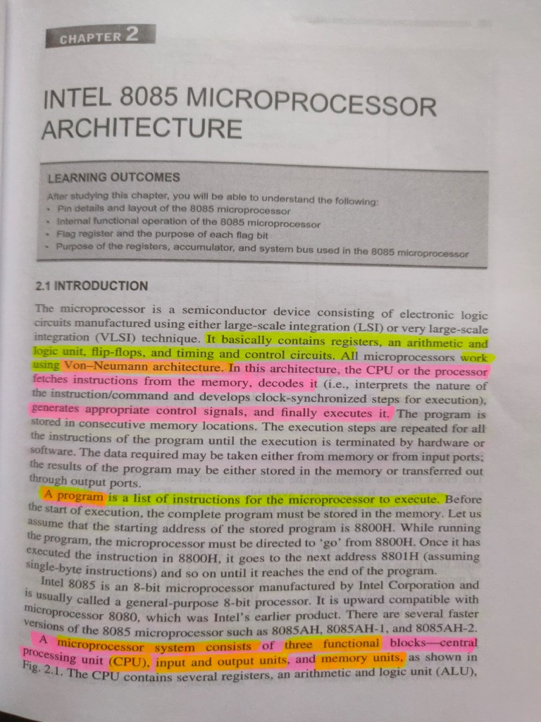 8085 1 Architecture And Pin Diagram Pdf
