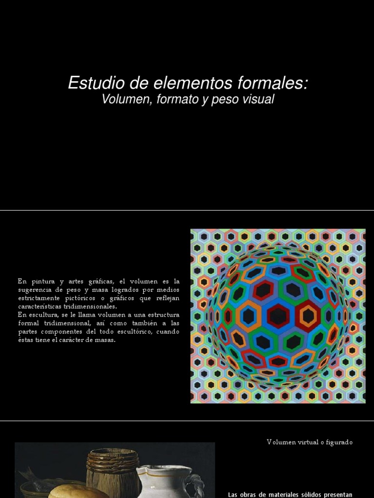 Elementos Formales-Volumen, Formatos y Peso Visual | PDF | Color ...