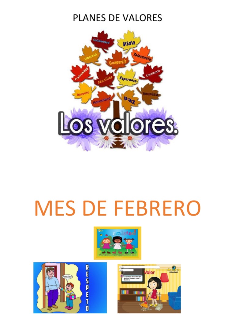 Plan de Valores | Descargar gratis PDF | Valor | Autoestima