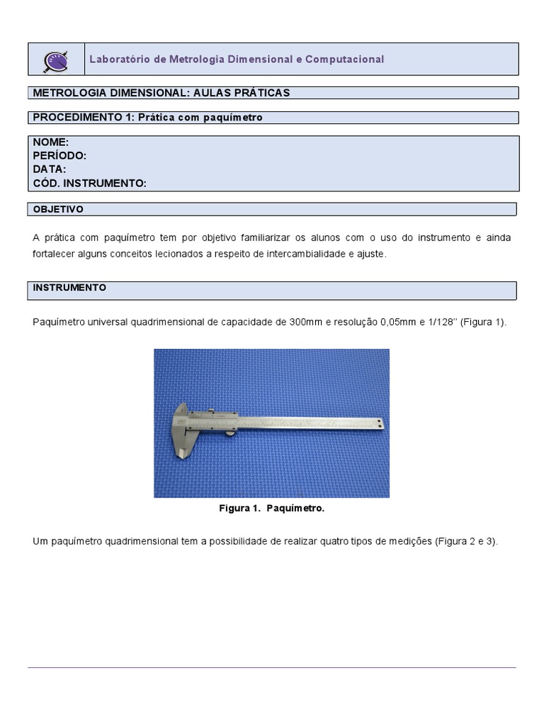 Aula Prática 01 Régua Graduada | PDF | Medição | Metrologia