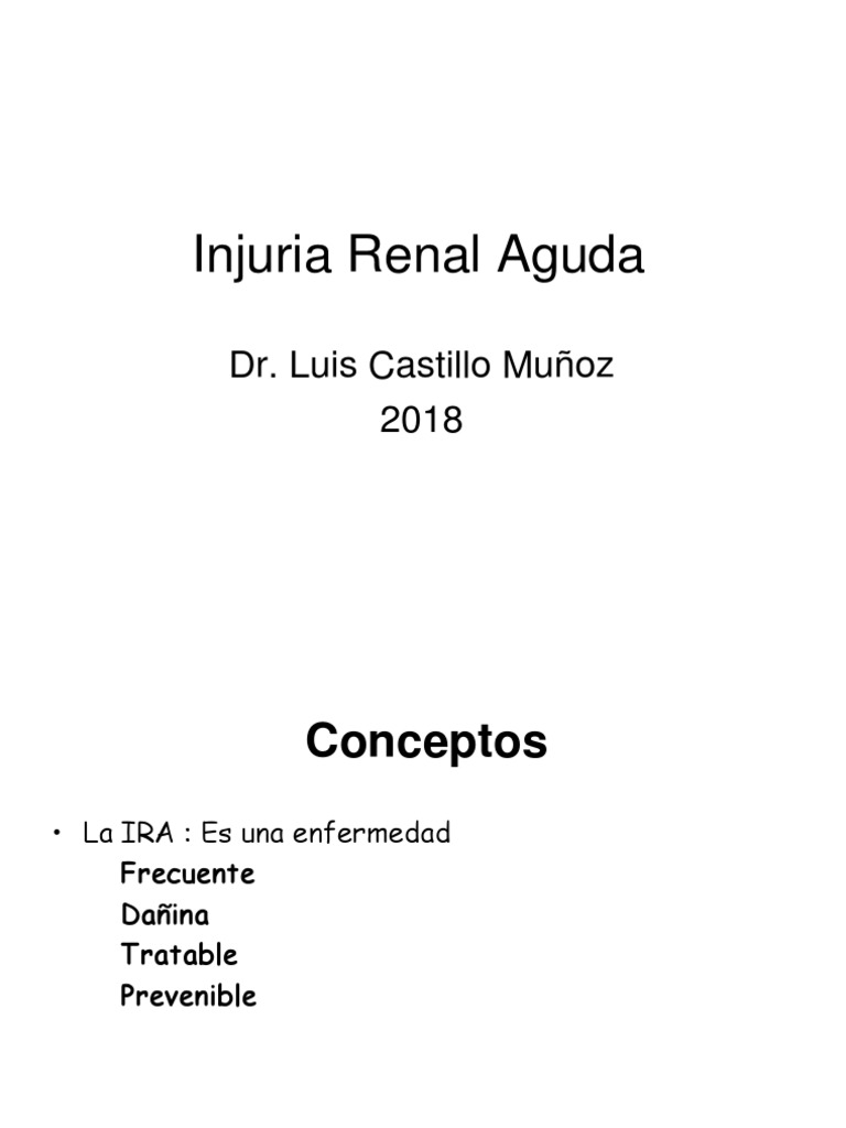 Injuria Renal Aguda | PDF | Enfermedad renal crónica | Sistema urinario