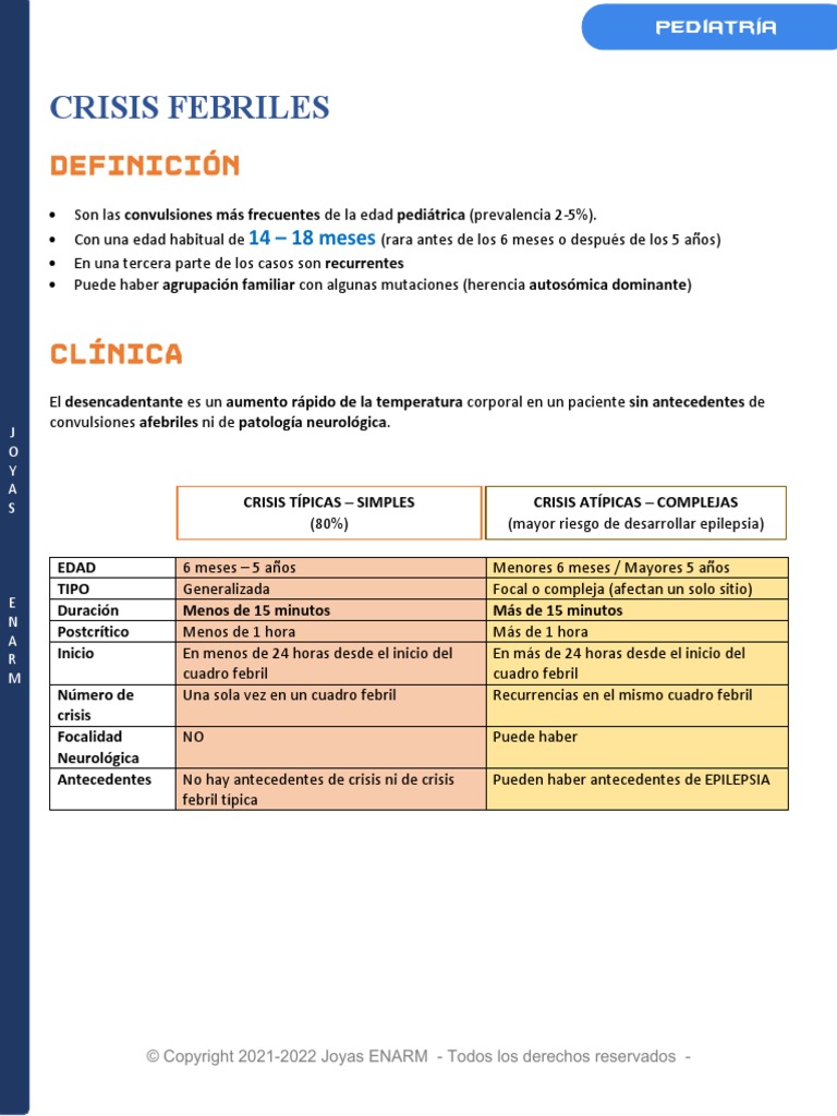 56. Crisis Febriles | PDF | Epilepsia | Sistema nervioso