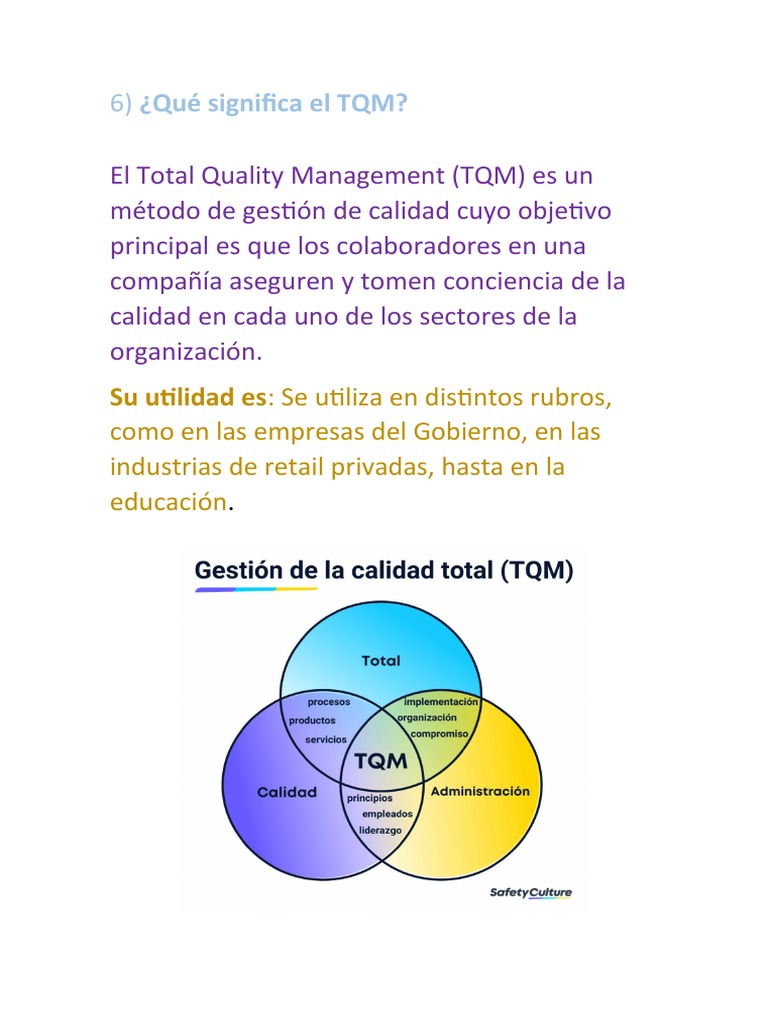 el TQM | PDF