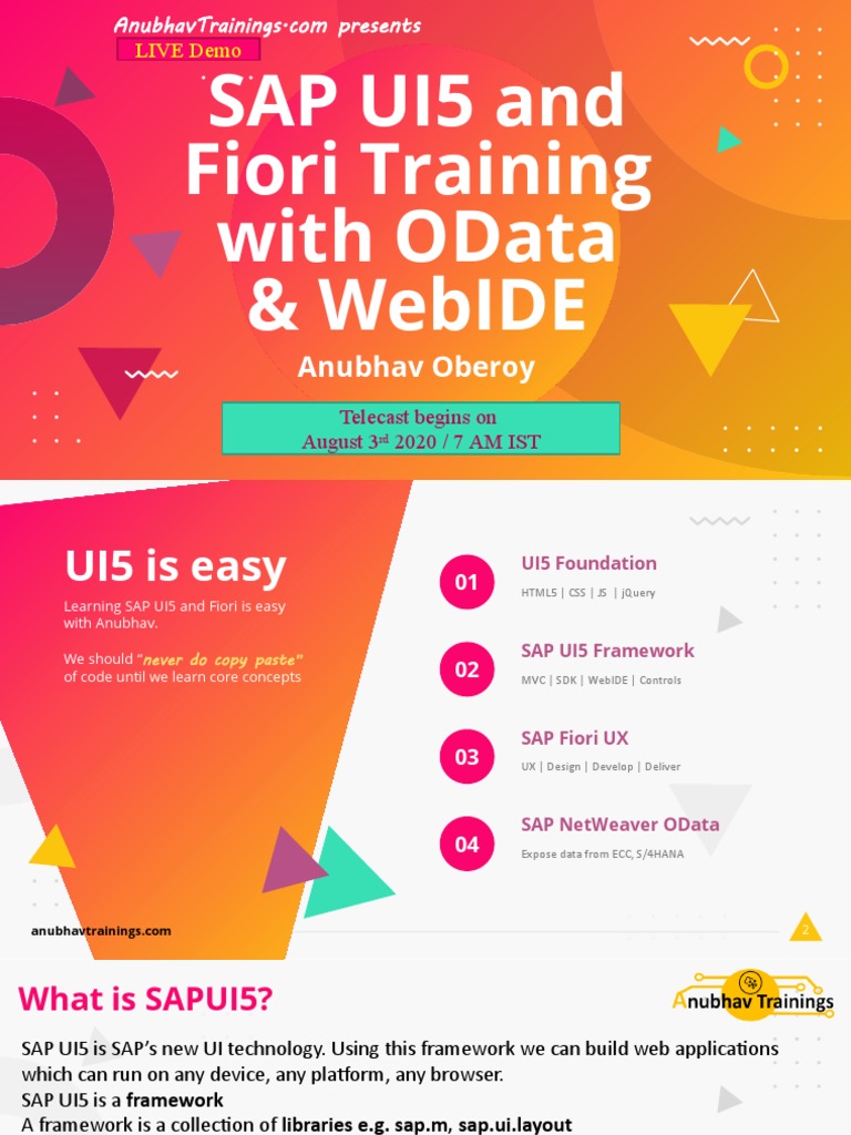 SAP UI5 and Fiori Training | PDF | Html | Html Element