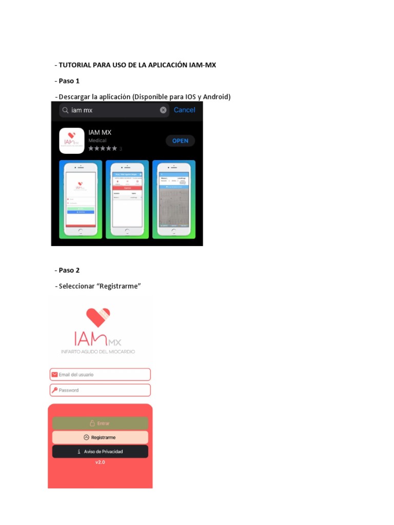 Tutorial para Aplicacion Iam MX | PDF