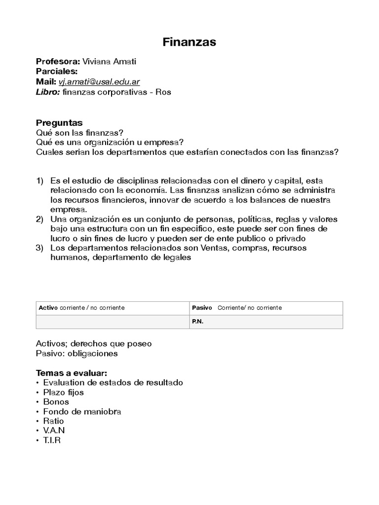 Finanzas PDF | PDF | Contabilidad | Compartir (Finanzas)