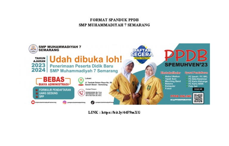 Format Spanduk PPDB | PDF