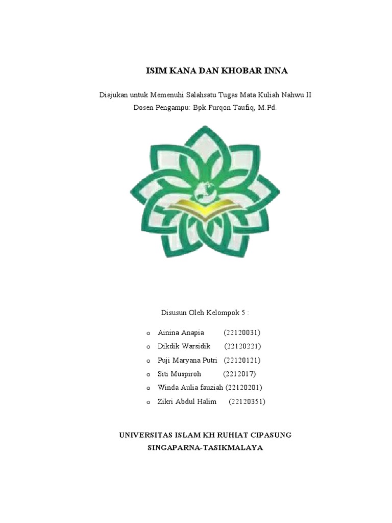 Isim Kana Dan Khobar Inna | PDF