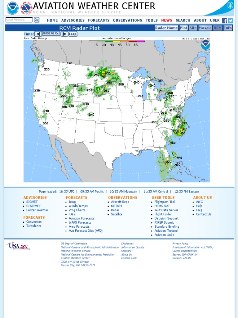 AWC - Radar | PDF | Weather Forecasting | National Weather Service