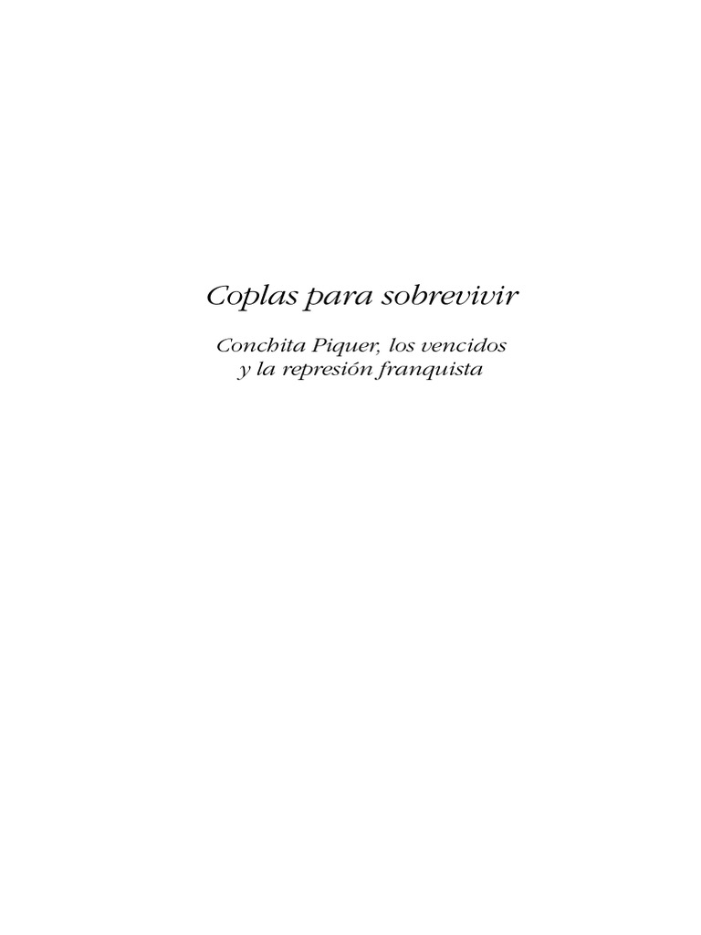 Coplas para Sobrevivir | PDF | Francisco franco