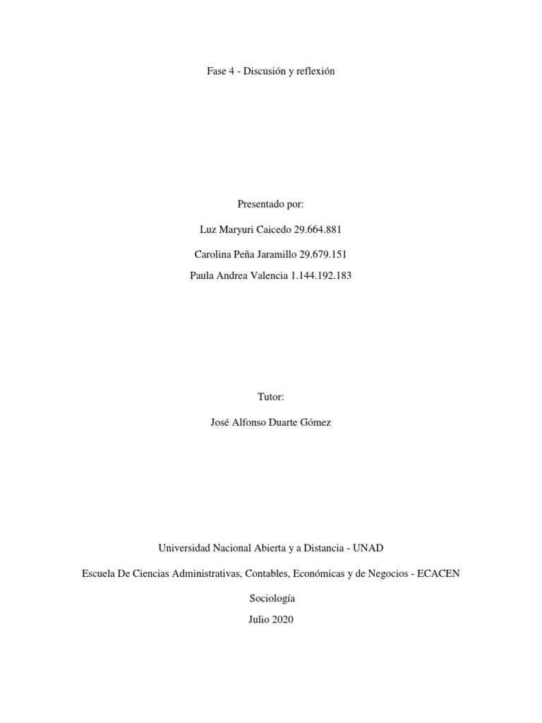 Discusión y Reflexión - 22 | PDF | Sociología | Sociedad