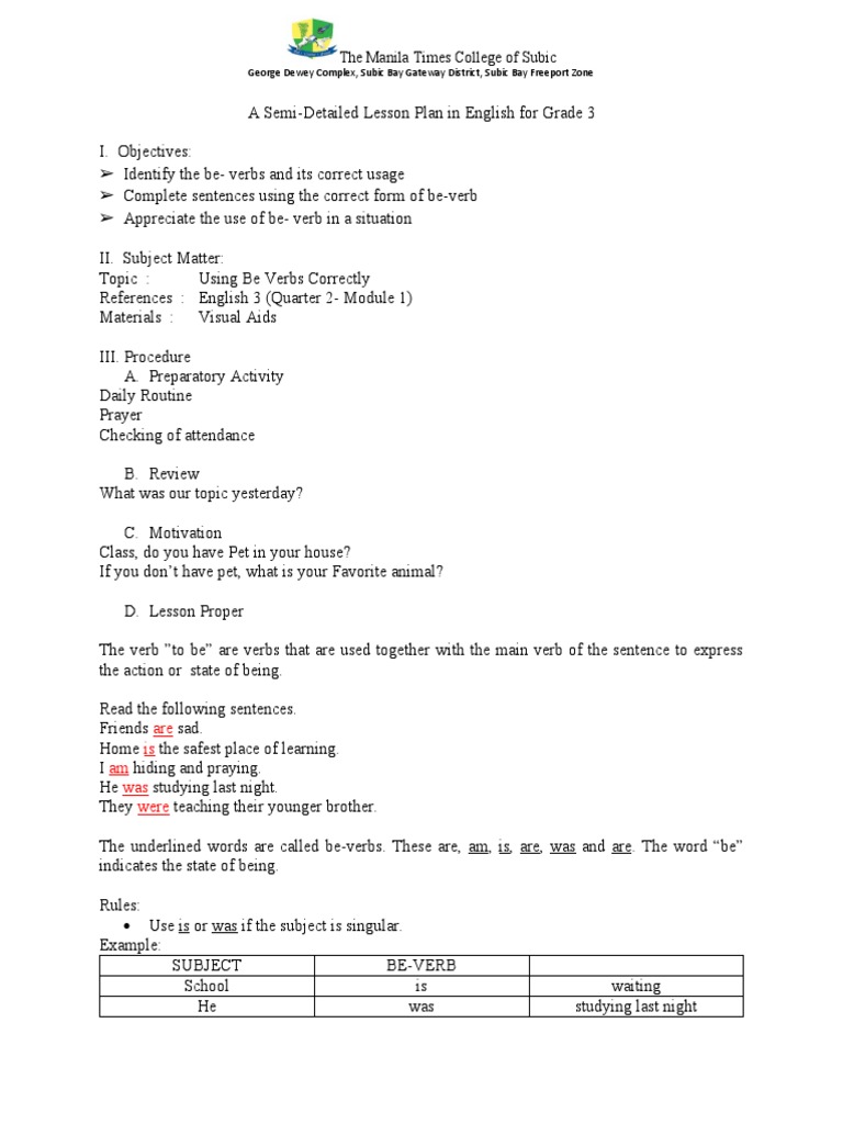Semi Detailed Grade 3 | PDF | Subject (Grammar) | English Language