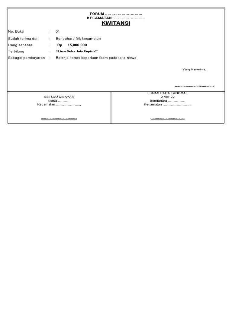 KWITANSI | PDF