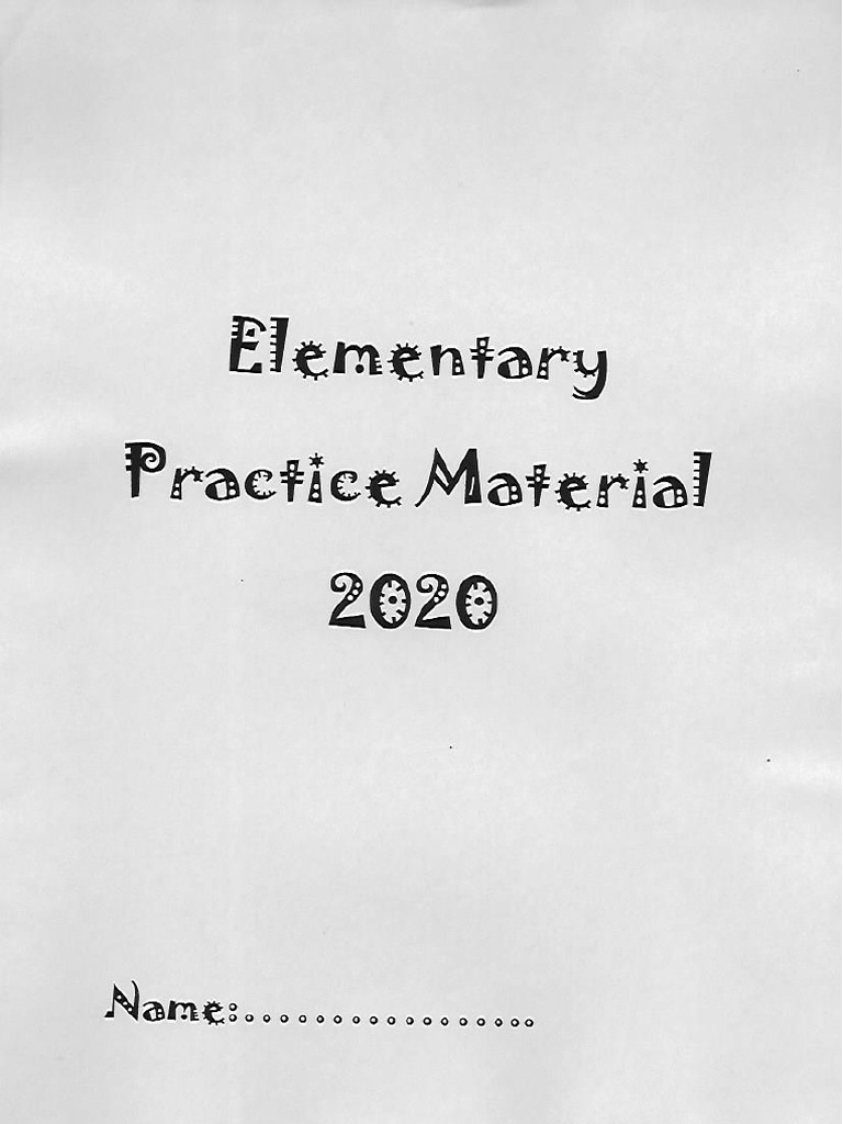Booklet Elementary | PDF