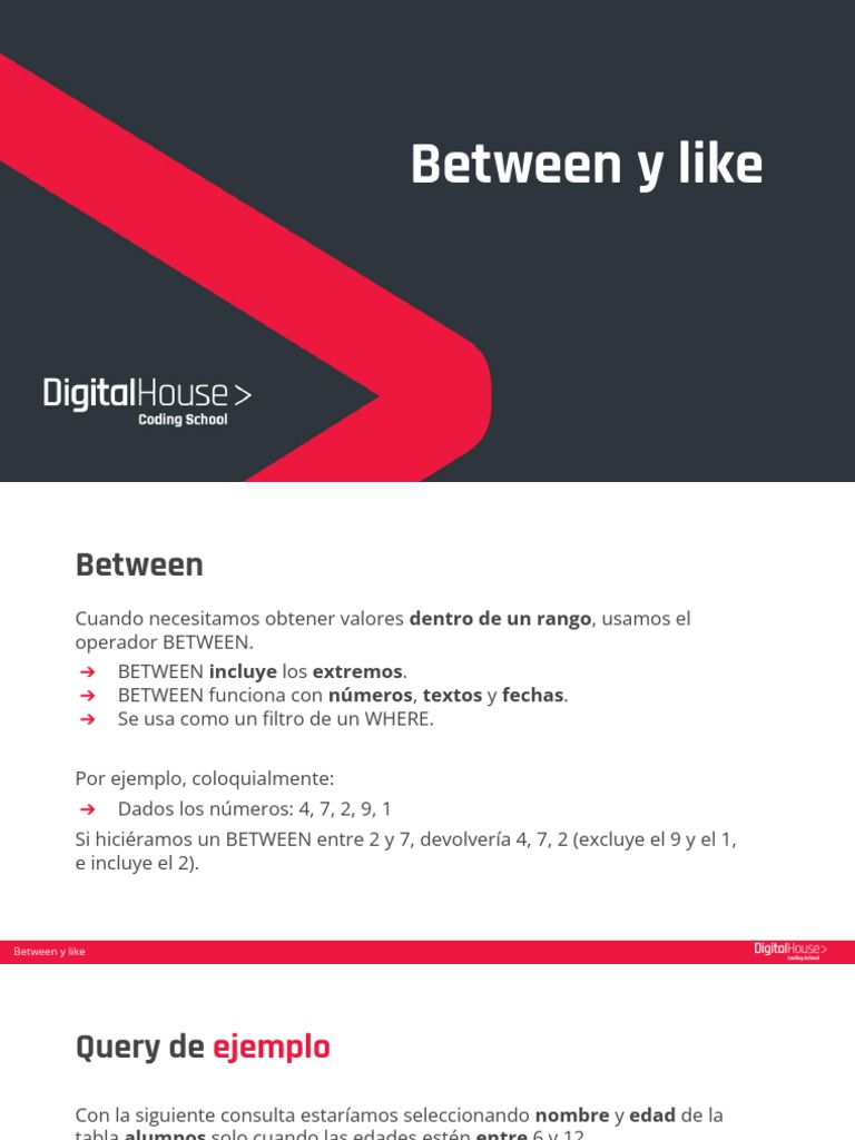 Between Y Like Pdf Sql Informática