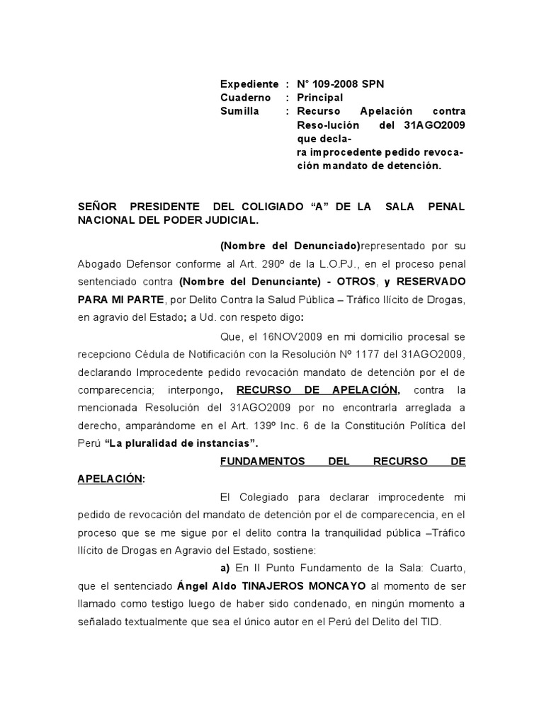 3 Recurso de Apelacion | PDF | Apelación | Ley Pública