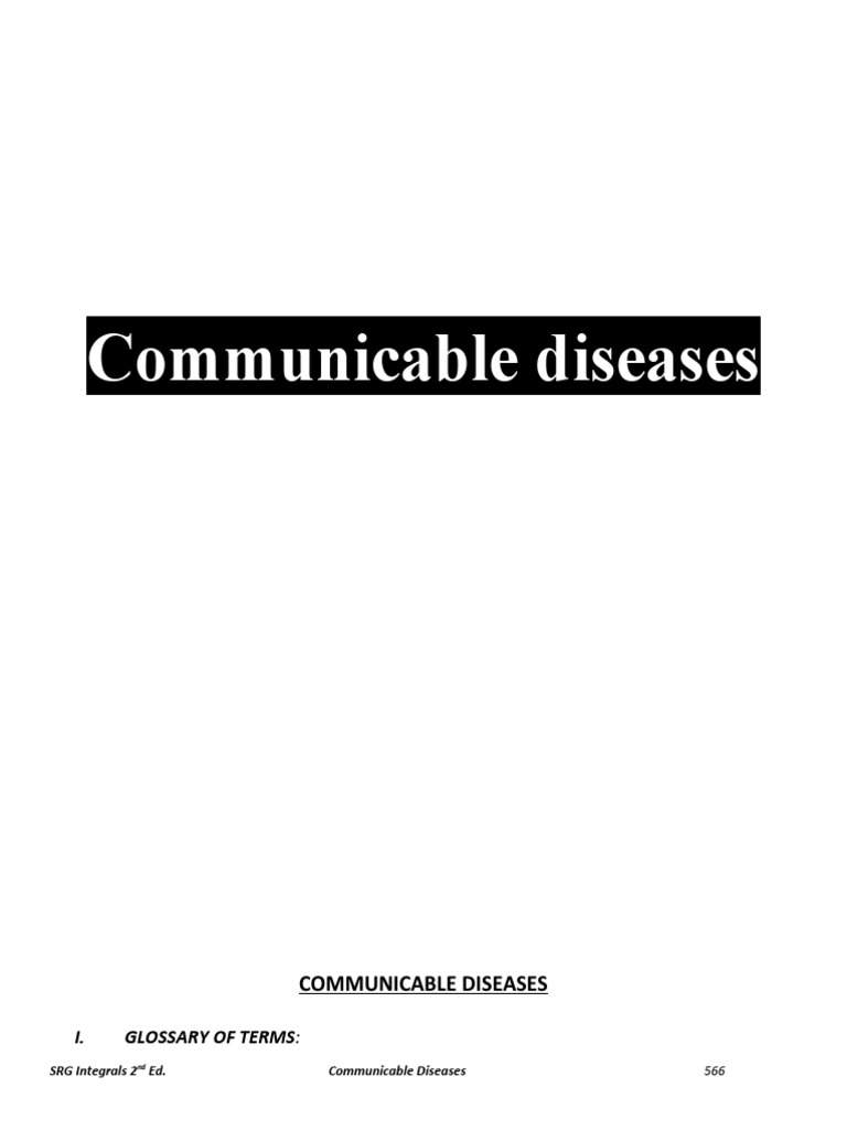 Communicable Diseases Lecture 32 Pages Pg. 567 597 | PDF | Infection ...