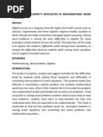 Mathematics Accomplishment Report | PDF | Teaching Mathematics | Concept