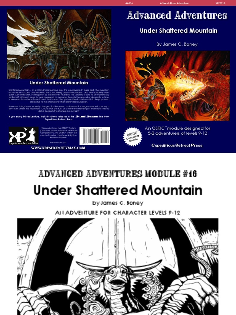 AA16 Under Shattered Mountain (1e, OSRIC) | PDF